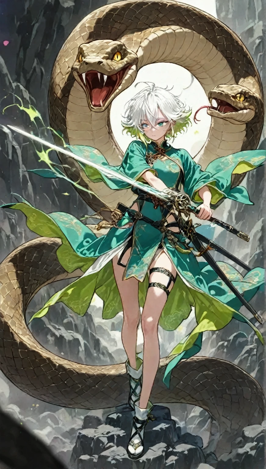 Score_9, score_8_up, score_7_up, Focus the Snake , full body - SeaArt AI