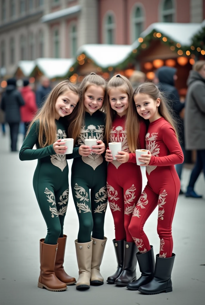 Four cute Slovak girls, appear to be aged 14, with cute princess ...