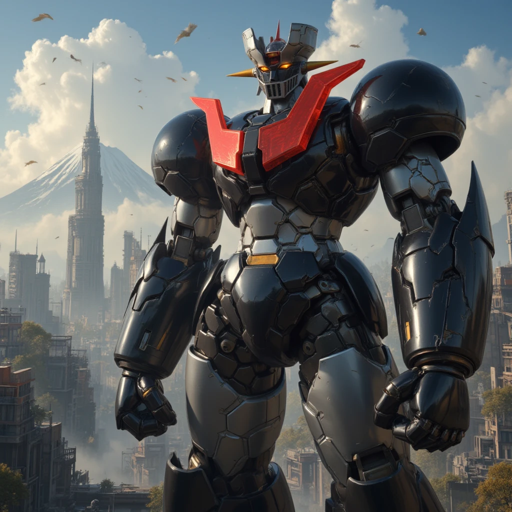 Mazinger Z with huge black and silver limbs , a very realistic version ...