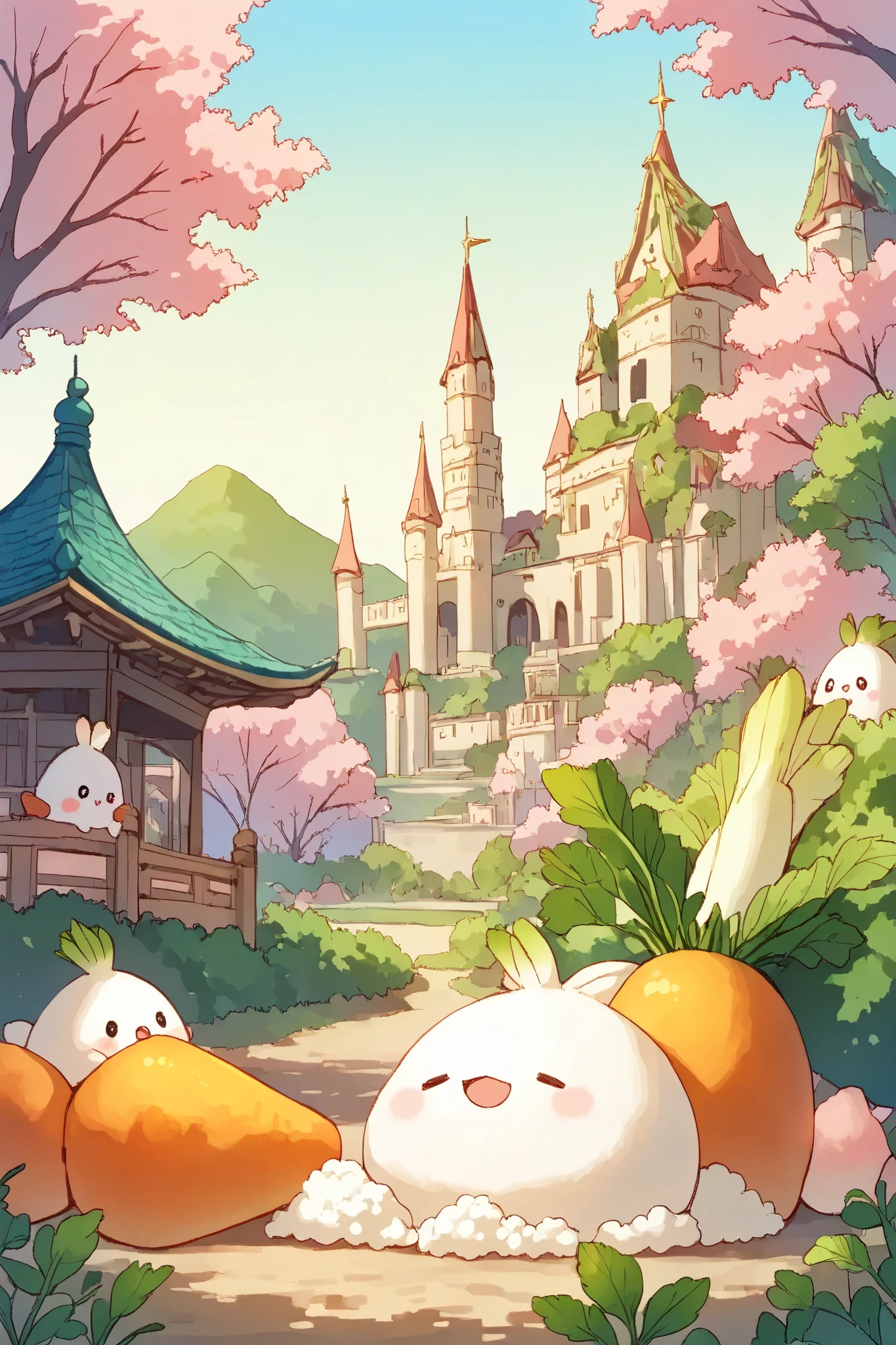 Masterpiece、highest quality、I am a Princes daikon\(Japanese pink radish ...