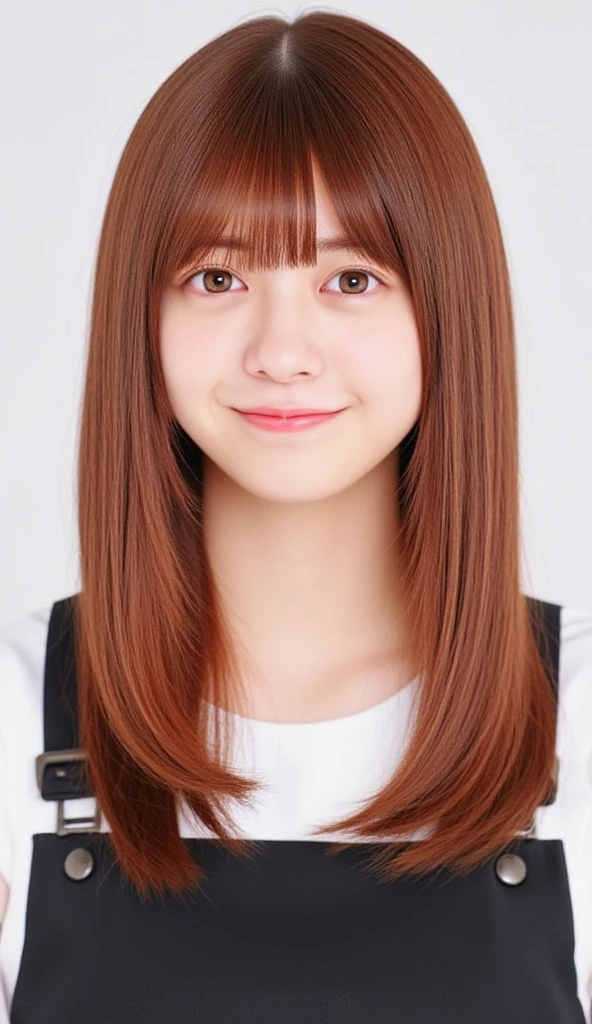 his hairstyle is straight 、long hair that reaches the chest - SeaArt AI
