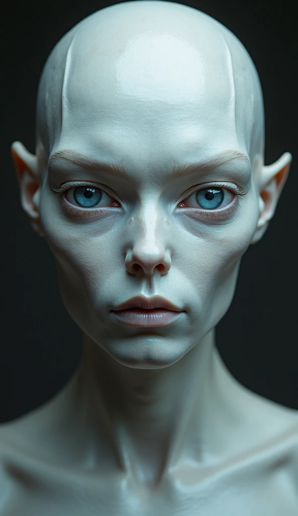 A face devoid of humanity, unnervingly smooth and unnatural, with a ...