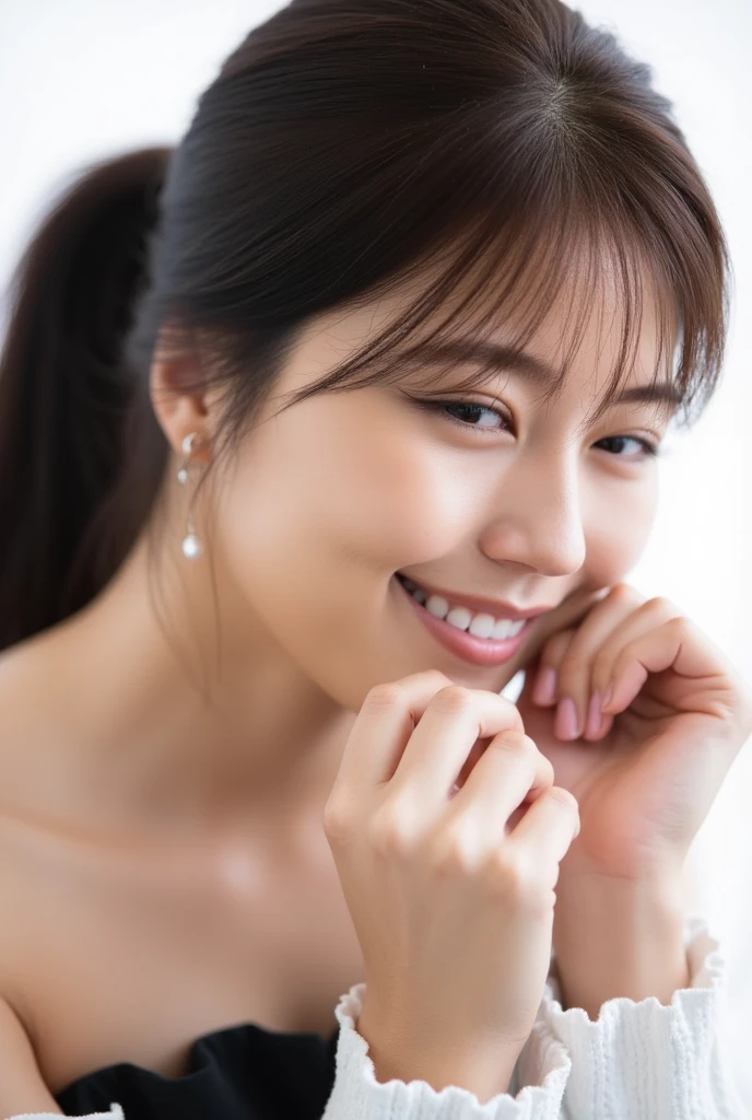 Girls in their 20s:2、Japanese、、 white skin))))), details顔の質感 - SeaArt AI