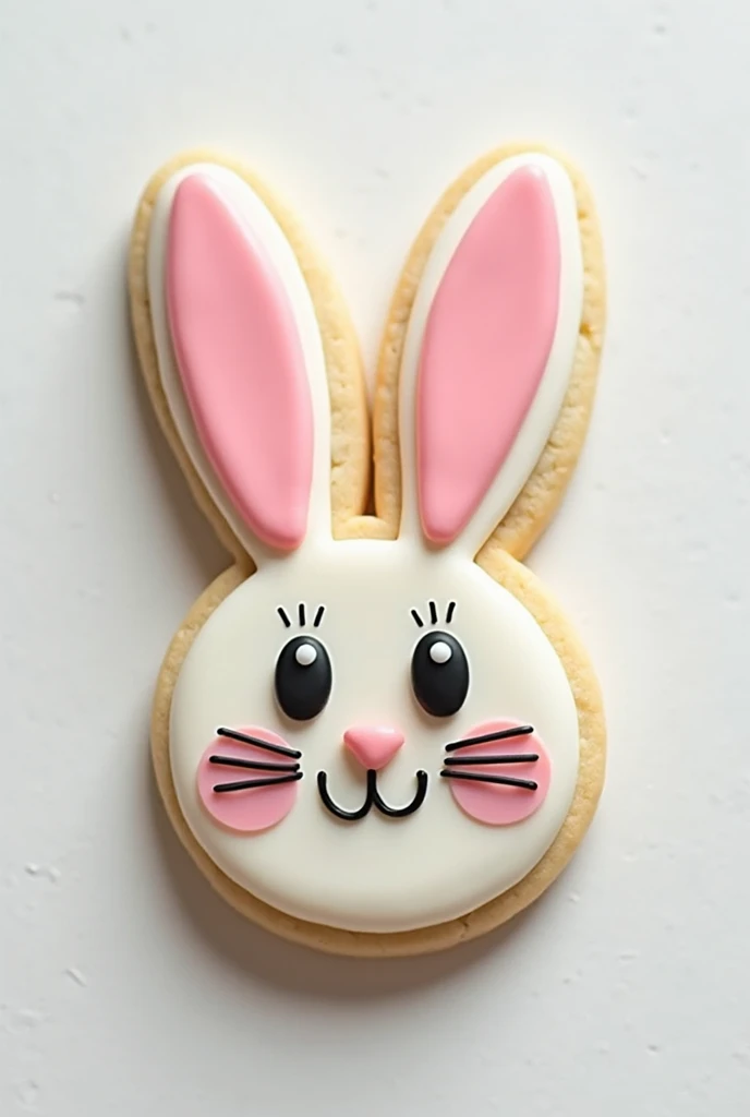 Abstract easter bunny face sugar cookie decorated with royal icing ...