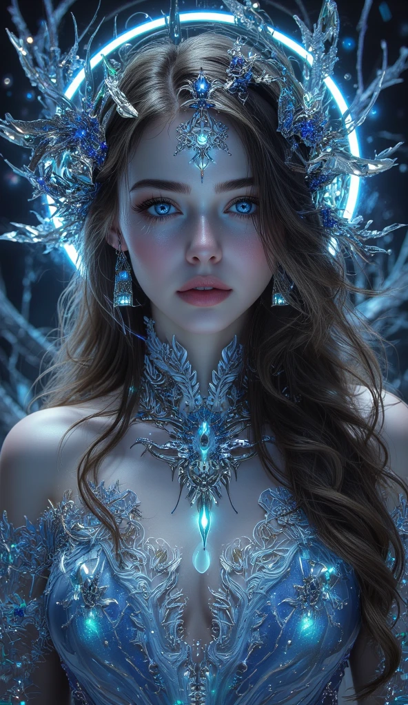 A girl, Beautiful eyes and long hair. Indoor or outdoor, magic - SeaArt AI