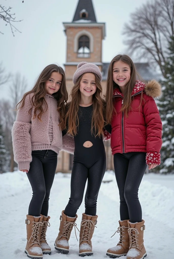 Three sexy Slovak girls, appear to be aged 10, with princess - SeaArt AI