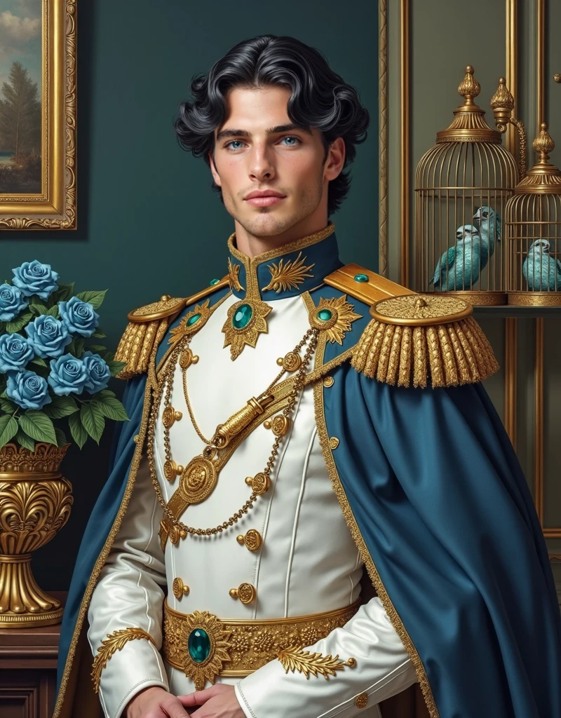 Oil portrait (painting on canvas), realistic image quality, photography ...