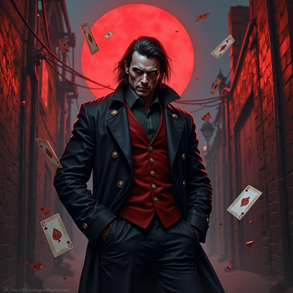 A hyper-realistic digital painting of a mysterious and intimidating ...
