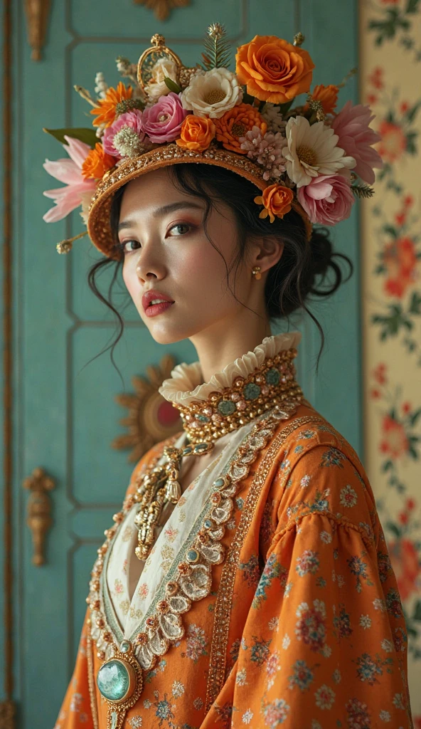 Editorial portrait, ultra detailed photography of fashion design ...