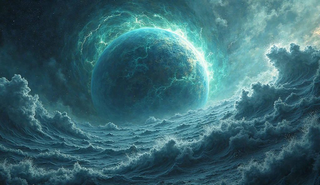 Image that represents the surface of Neptune, With storms and ...
