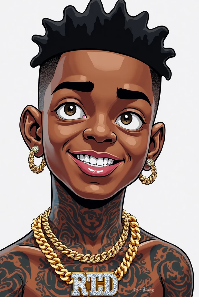 "I want a cartoon-style image inspired by NBA YoungBoy's 38 Baby cover ...