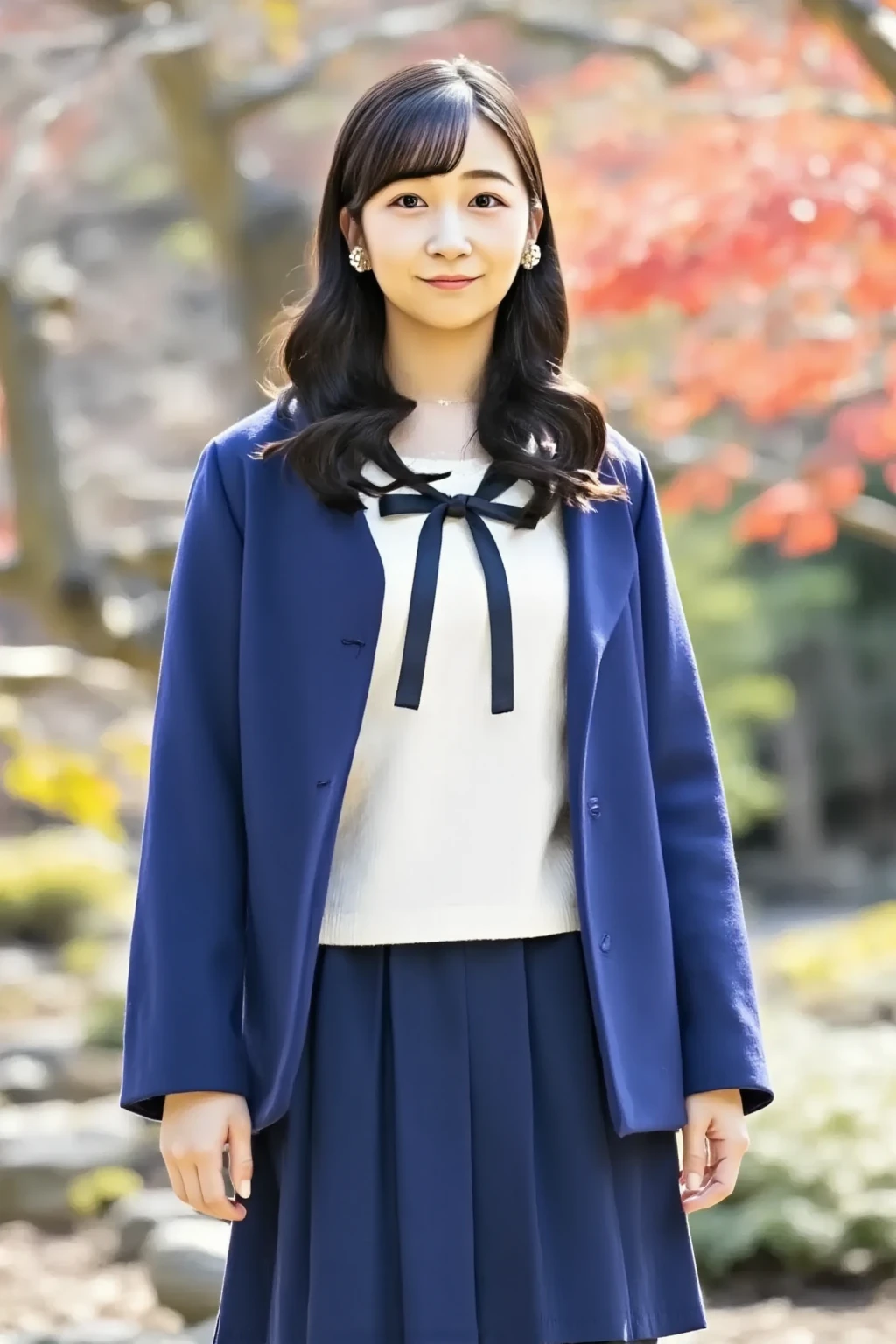 Woman photographed in a modern studio environment,sailor suit - SeaArt AI