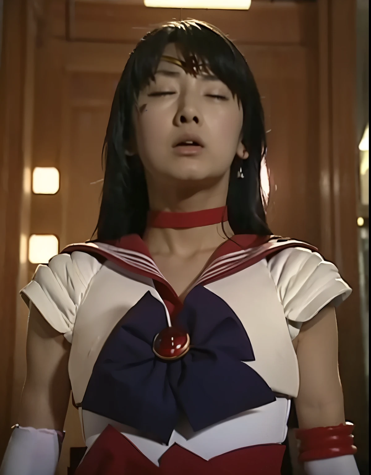 Sailor girl in a sailor costume with a bow and a collar - SeaArt AI