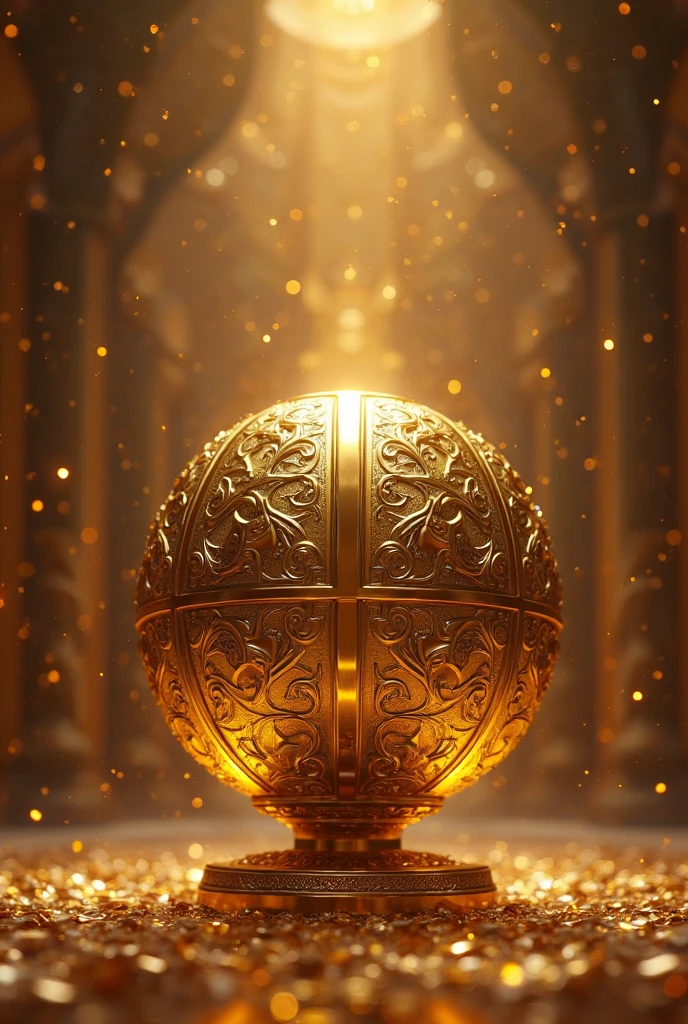 You could create a golden sphere, like the ones used by kings in their ...
