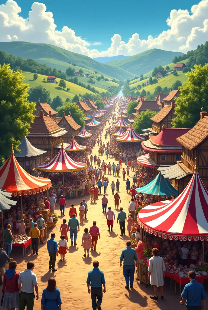 Every year, a big fair was held in the village, attracting people from ...