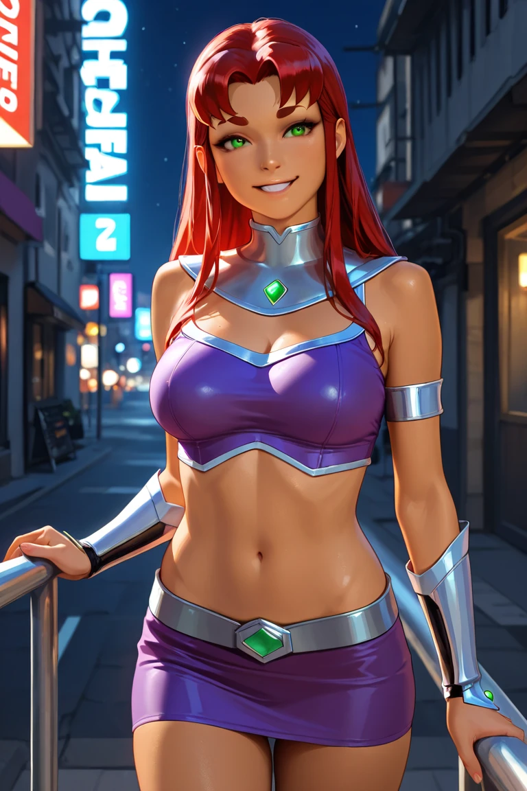 Starfire, sexy, smiling, detail, posture high resolution, Realistic ...