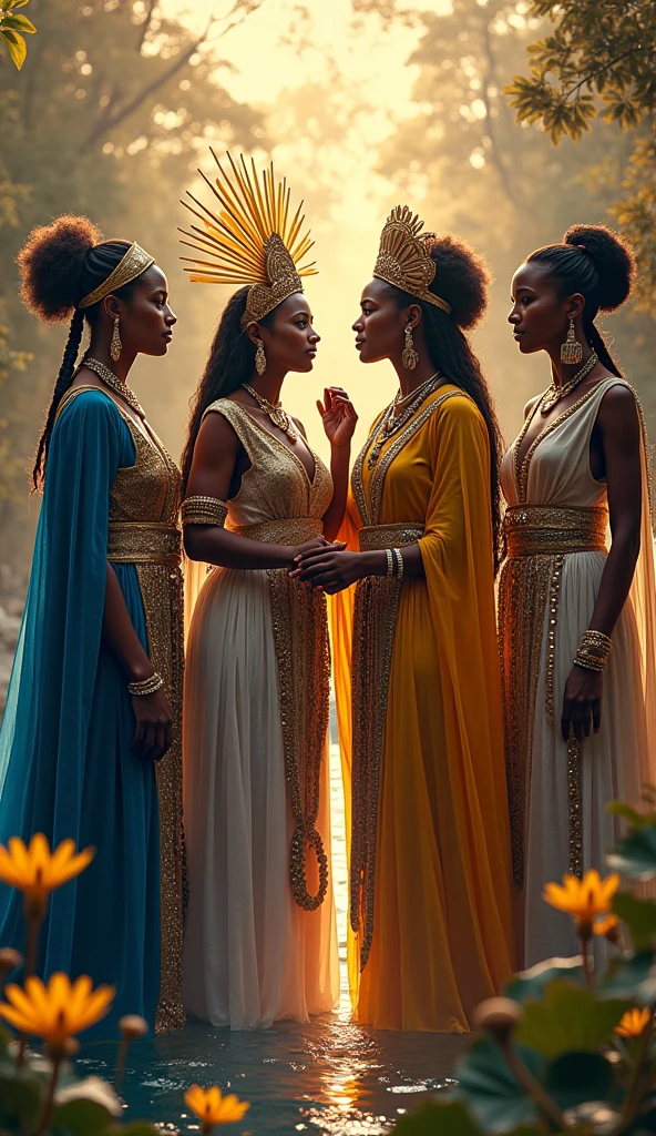 Create a majestic and powerful image that brings together the main ...