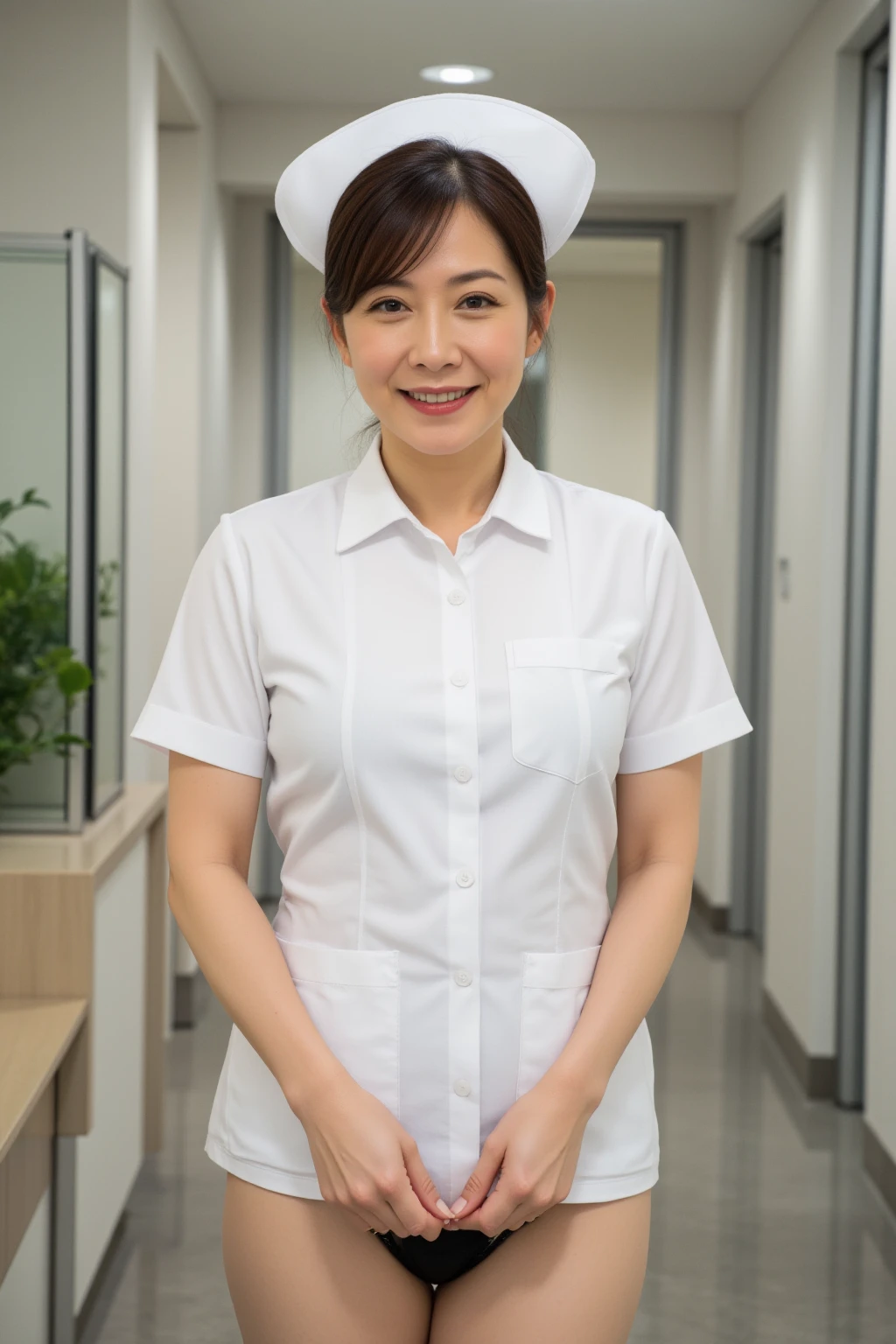 Full body photo of an elegant 50-year-old Japanese woman, kind smile - SeaArt AI