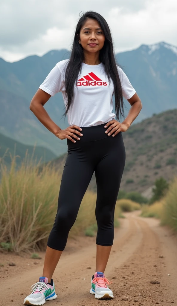 Hyper realistic image of a woman with the following characteristics ...