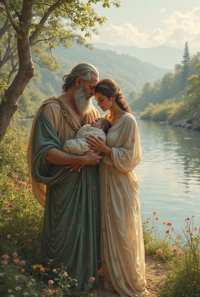 Cut to a serene riverbank, where Cephissus, the river god, and Liriope ...