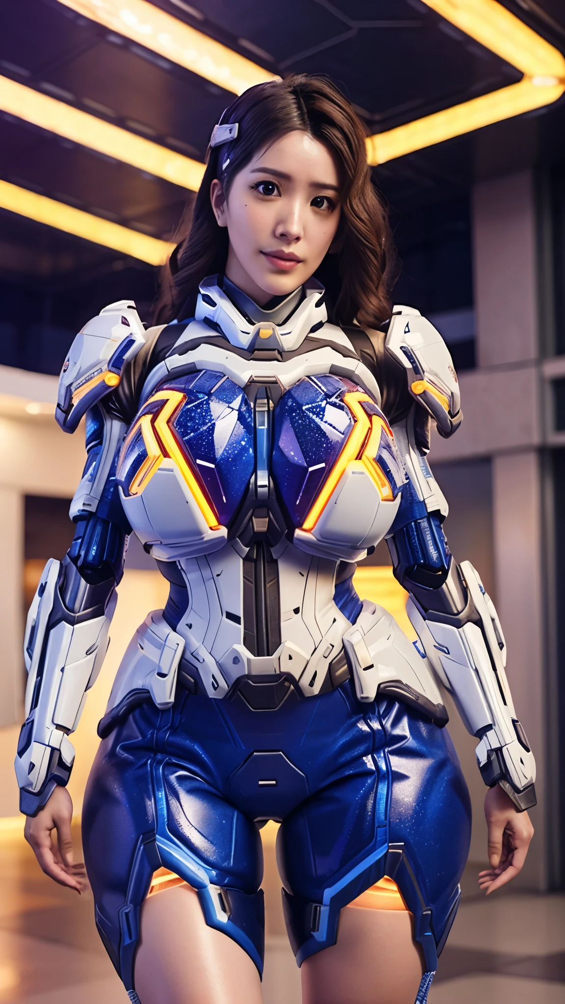 Arafed woman in a futuristic suit posing for a picture - SeaArt AI