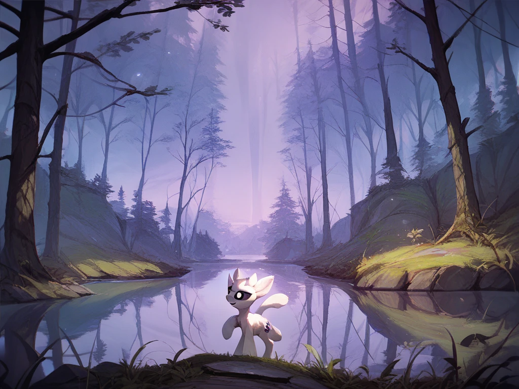 , white fur, paw, Tail, black sclera, white eyes, Black Nose - SeaArt AI