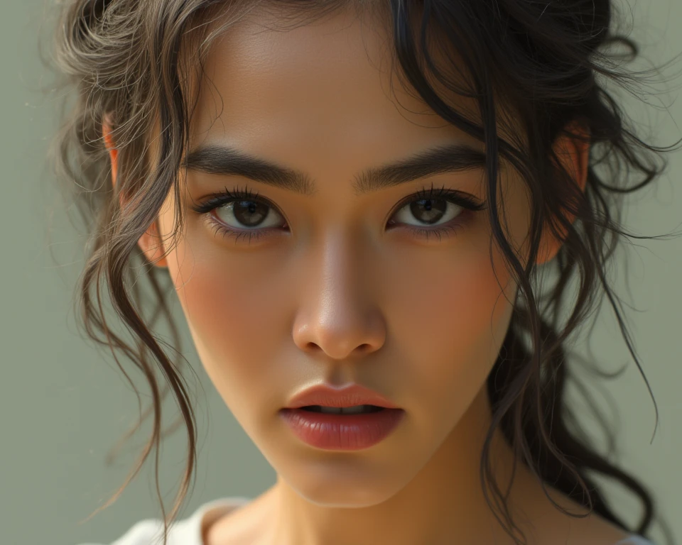 Pretty girl with angry face - SeaArt AI