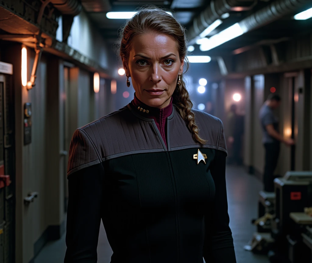 Star Trek, Starfleet, ds9st, red neck, Single Older, Bajoran - SeaArt AI