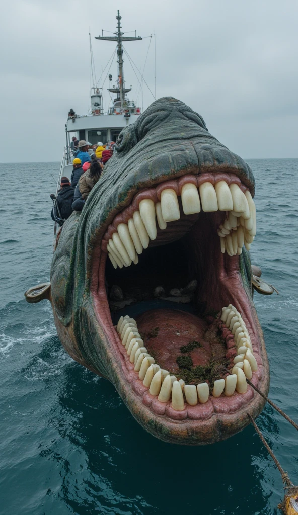 A creature that appears to be nothing more than a mouth filled with ...