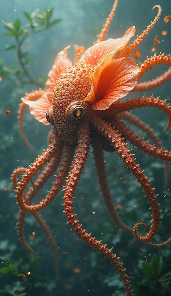 Predatory animal, combining the shape of a lily and an octopus - SeaArt AI
