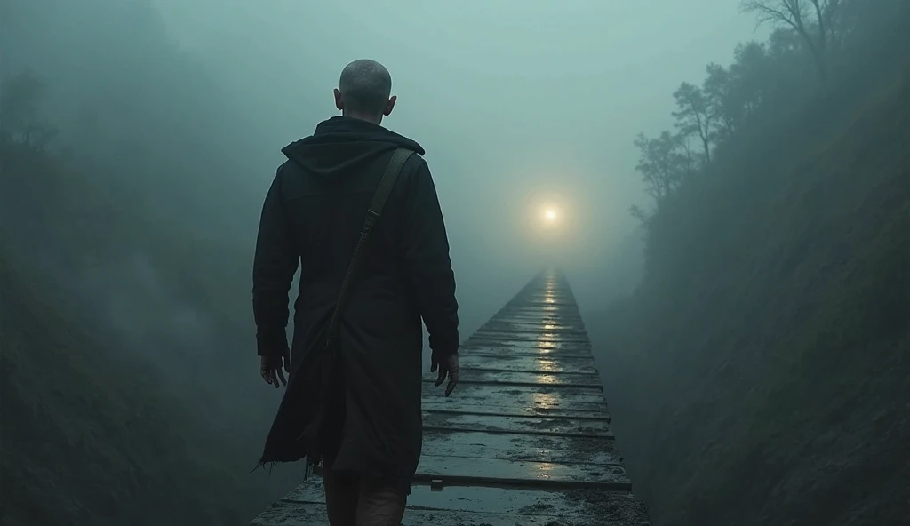 young man ( 20-30 years old ), outwardly exhausted, as if he hadn ...