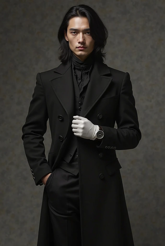 Nice to look at, Tall, broad-shoulder man . black long hair - SeaArt AI