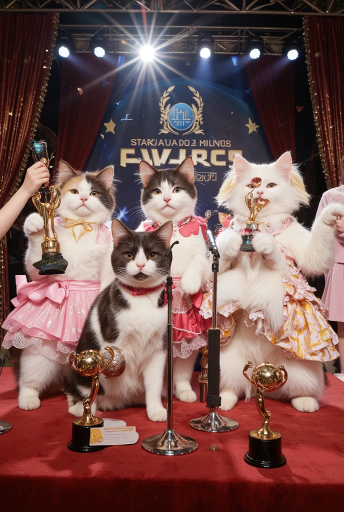K-pop cat award idol pictures - SeaArt AI