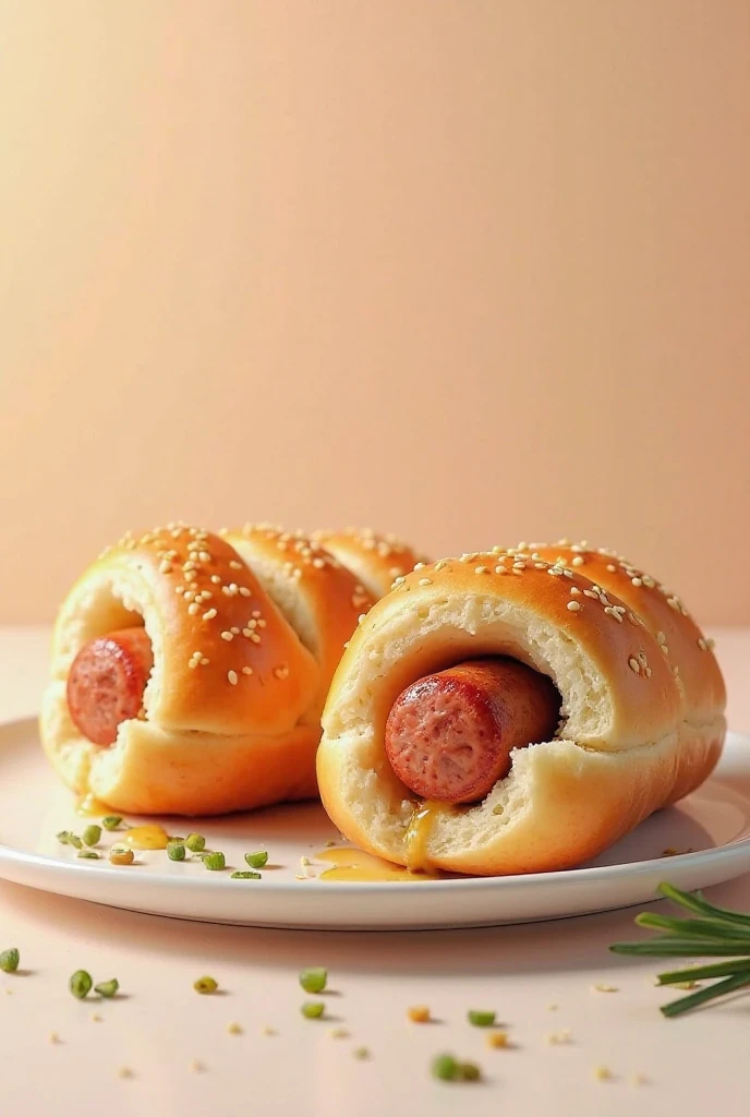 Two bagel dogs on special - SeaArt AI