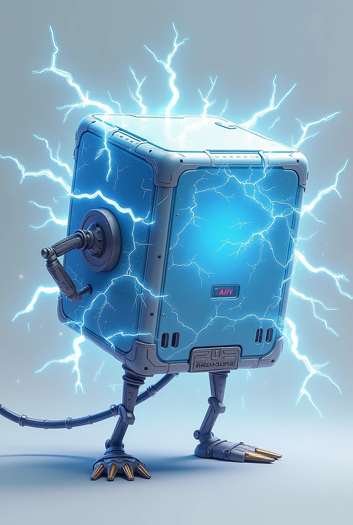 I want a square character with sparks and white - SeaArt AI