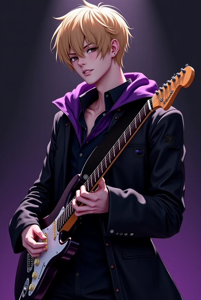 A dominant omega of 1.79 m tall, with blond hair dyed with a black wick ...