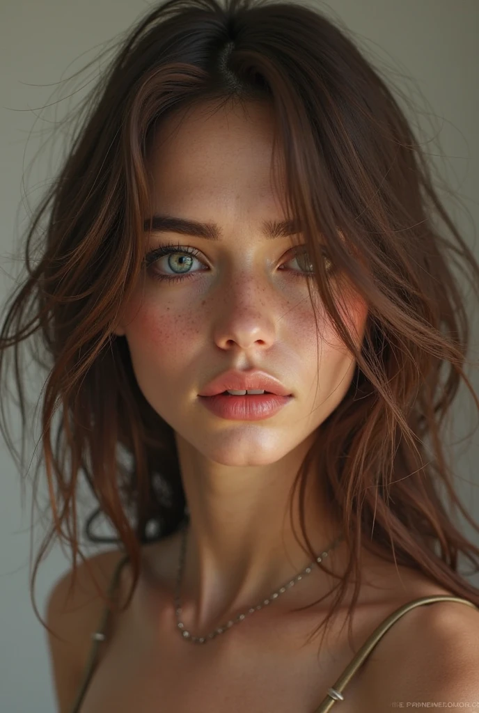 Redo it in a more realistic way. With a more marked face and browner ...