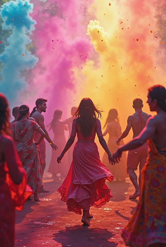 Digital Holi with Aethir GPU around - SeaArt AI