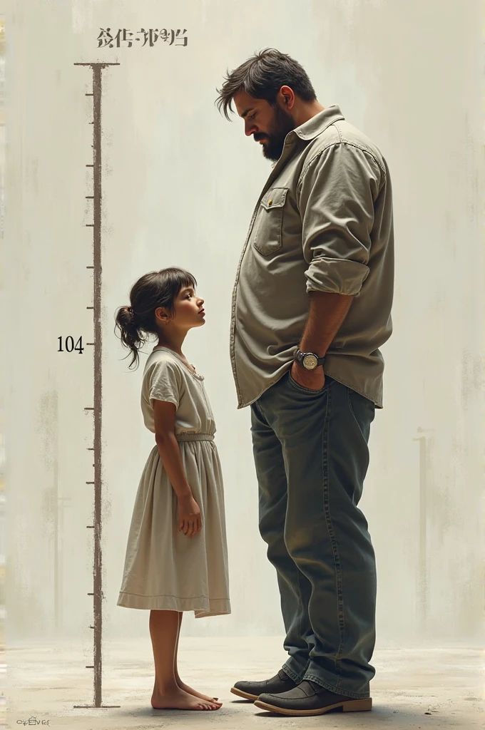 Draw a woman 154cm tall and a man 206m tall - SeaArt AI