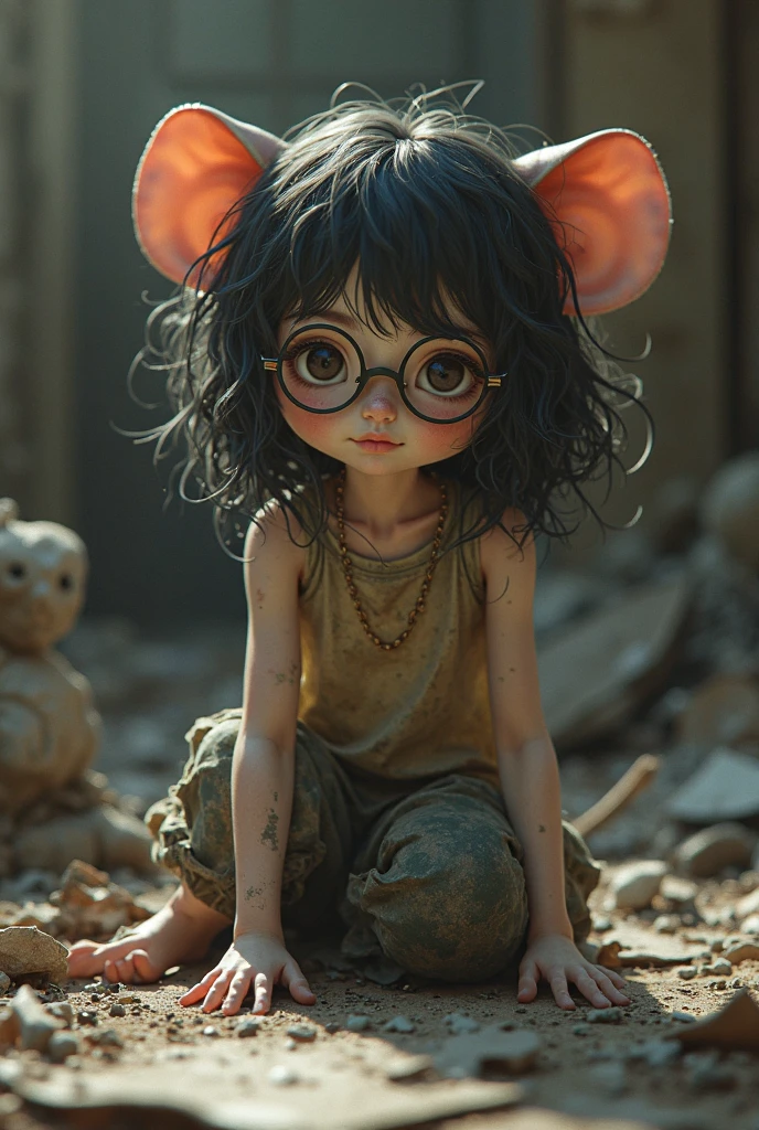 (beautiful mouse girl with mouse ears and tail), body petitte - SeaArt AI