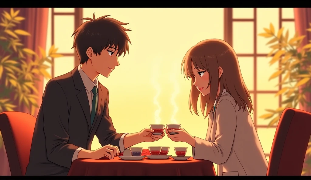 Haruto smiled and led him inside for tea. - SeaArt AI