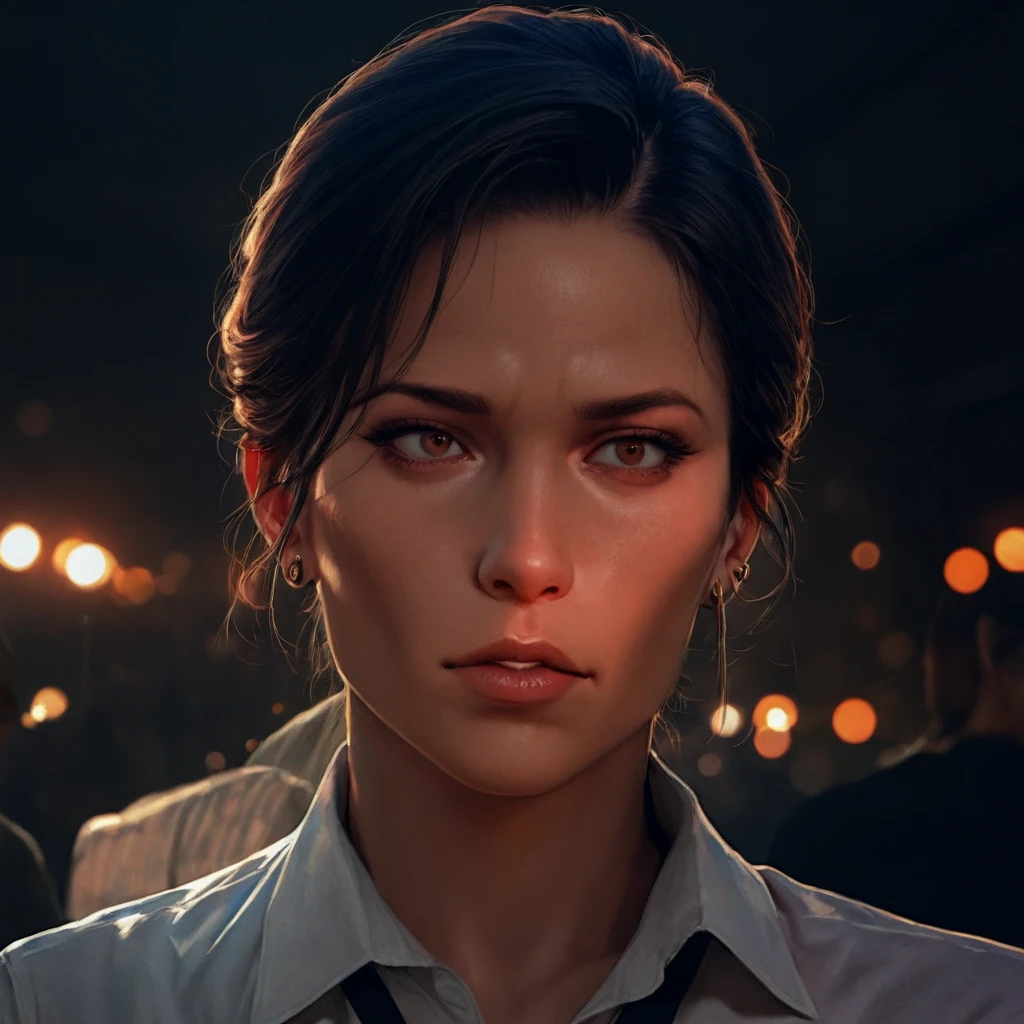 Face, detailed face, intense expression, strong jawline, piercing eyes ...