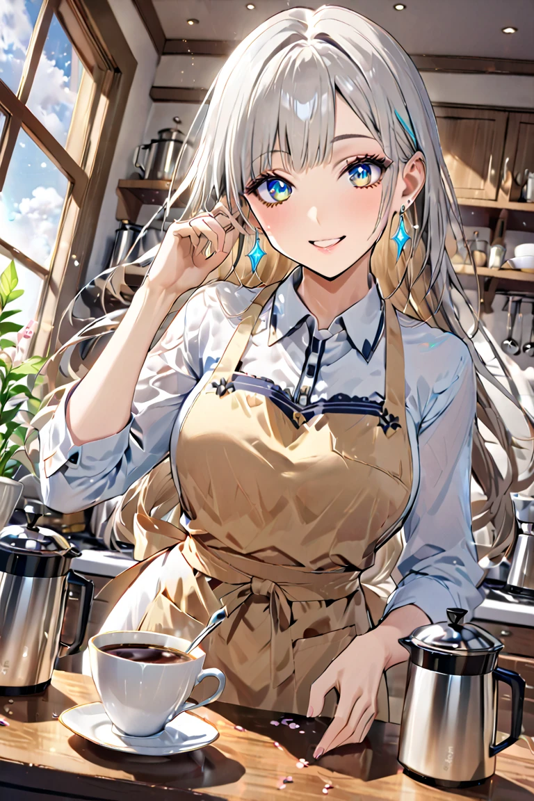 (from below:1.2),((1girl, silver hair, long hair, qutel blue eyes ...