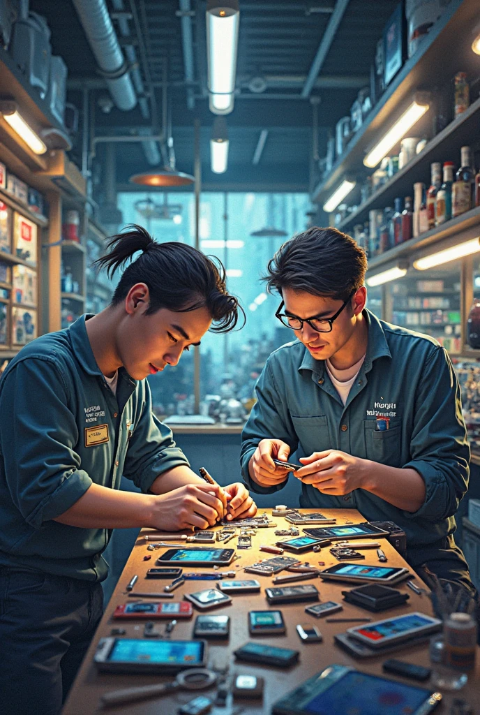 Mobile reparing shop - SeaArt AI
