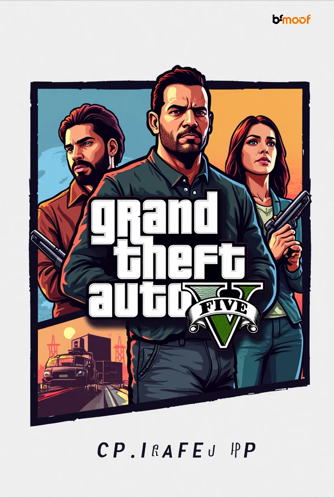 Create logo for GTA V RP server with the name CP.Israel RP is written ...