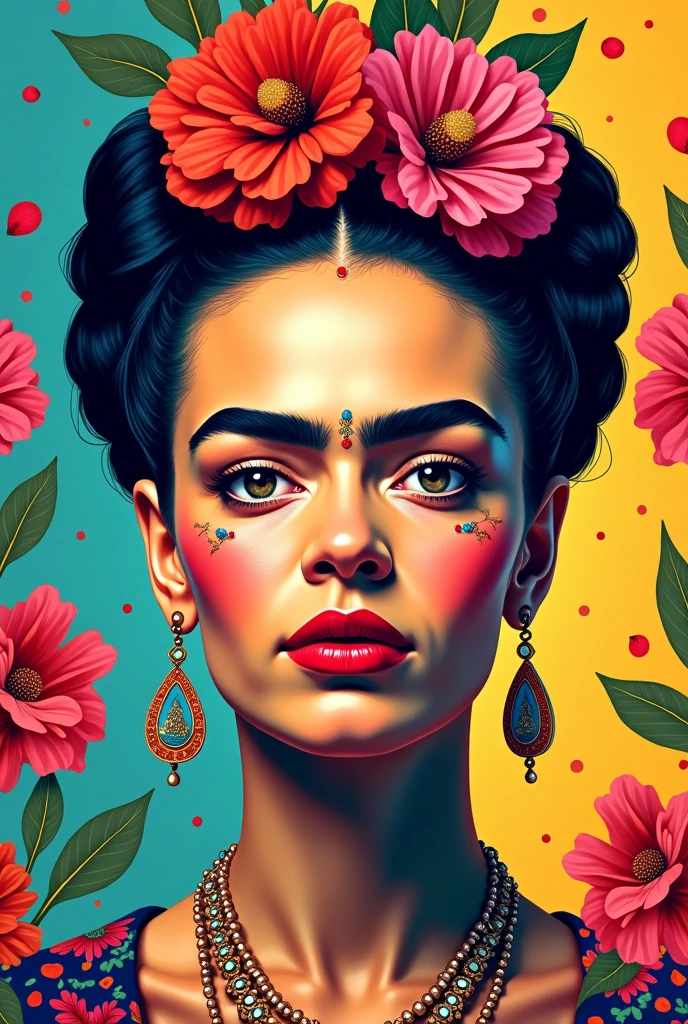 Photo of frida calo pop art - SeaArt AI