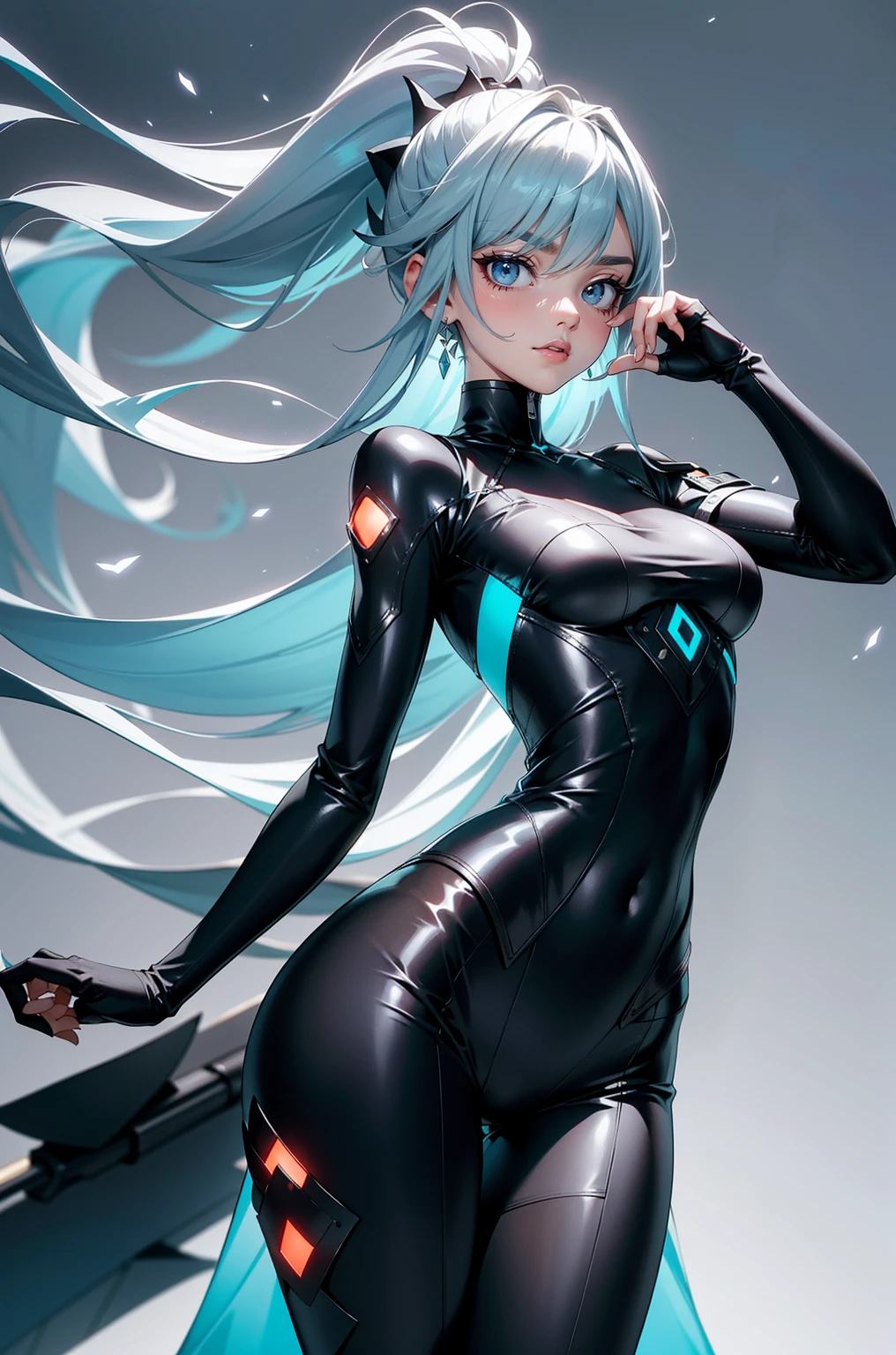 "Design a shark-inspired outfit with sleek and streamlined lines ...