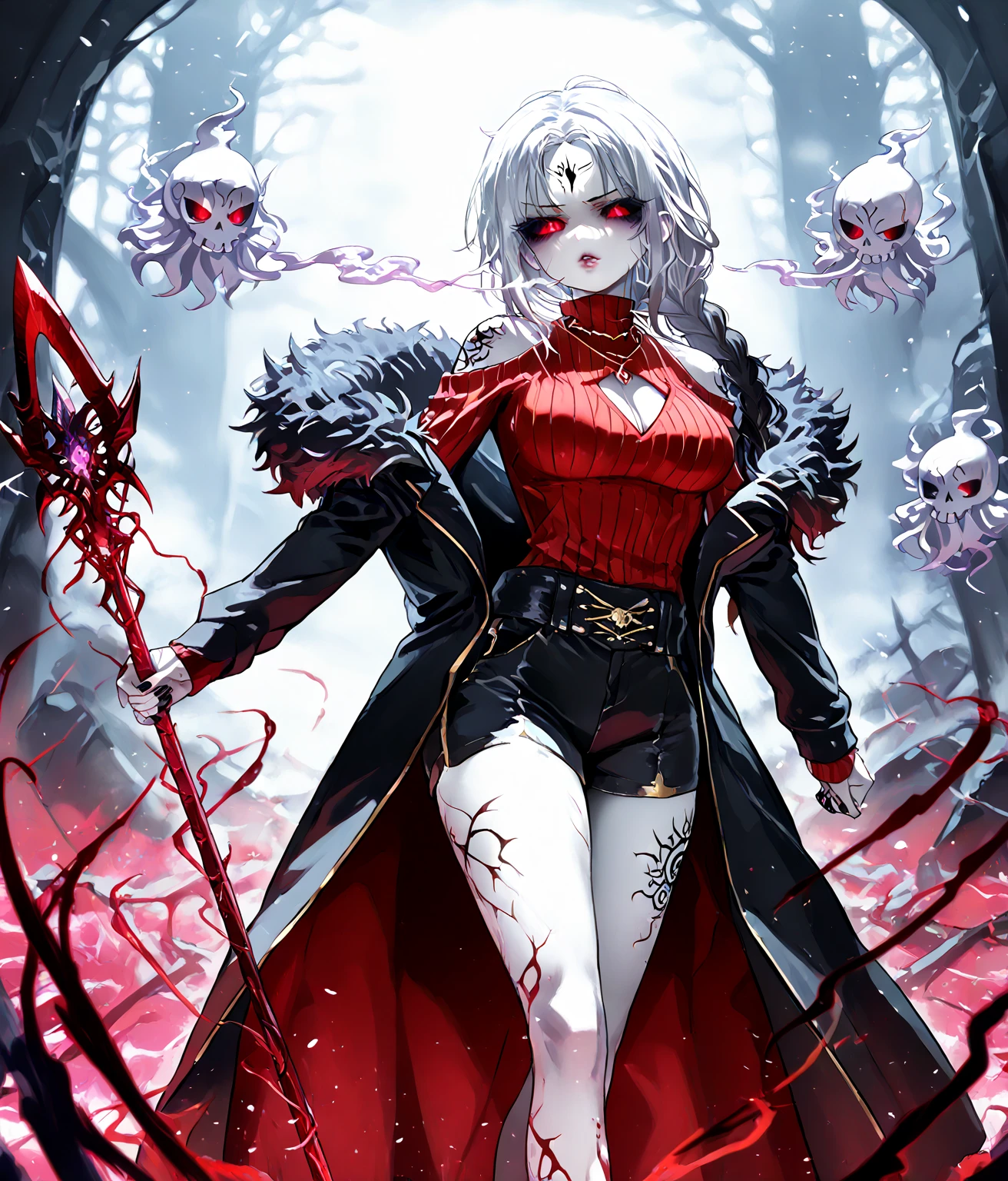 Masterpiece, high quality, evil_queen, 1girl, solo, red_eyes - SeaArt AI