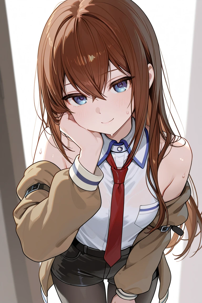 The model is Makise Kurisu, the character with long, reddish - SeaArt AI