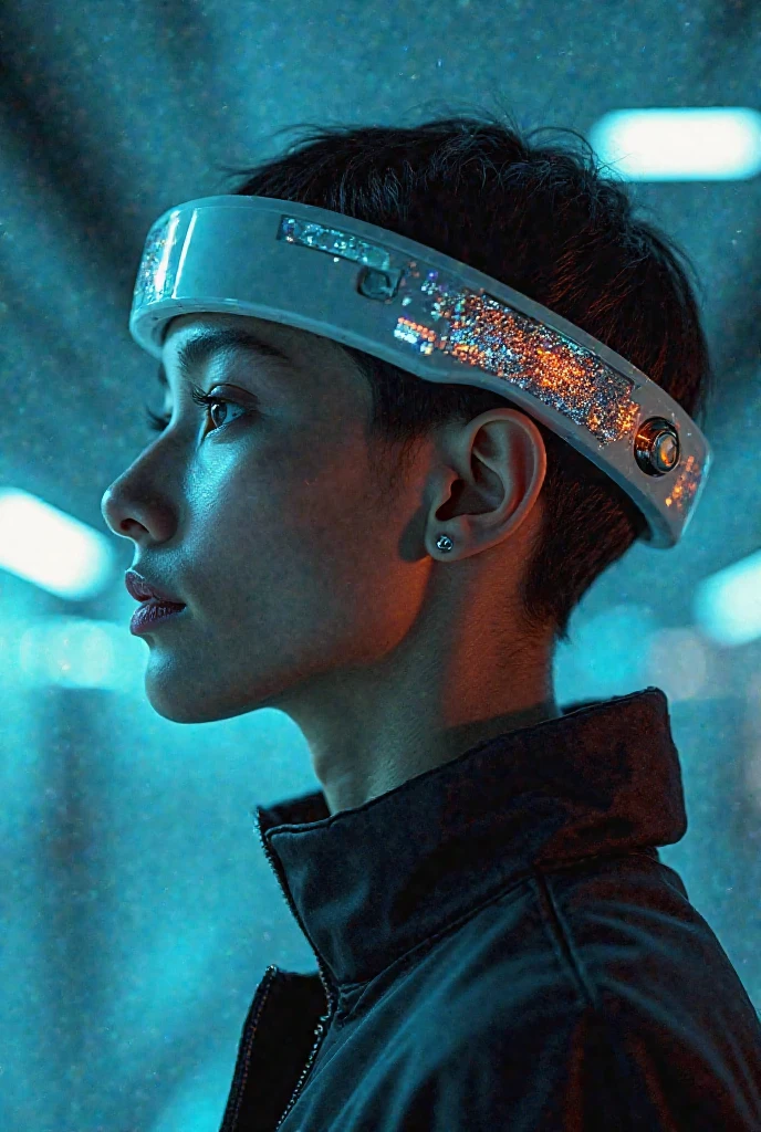A futuristic headband with mind-reading lights - SeaArt AI